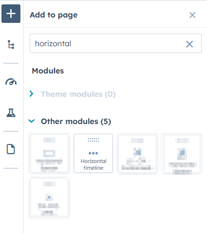 Horizontal Timeline module for HubSpot